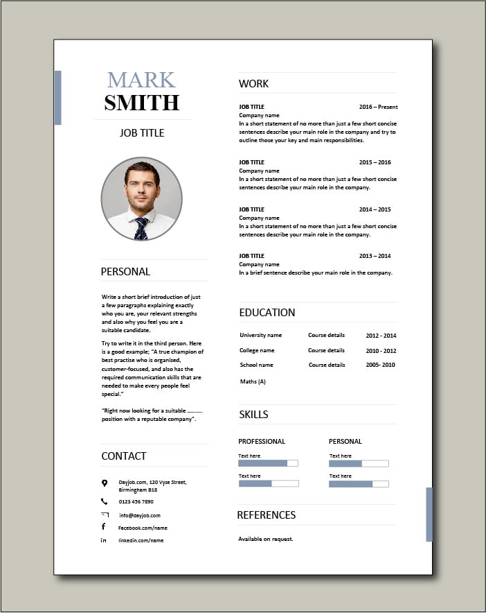 Free CV Template 23 Free CV Template 23
