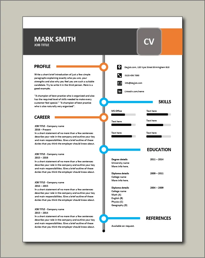 No Photo CV templates